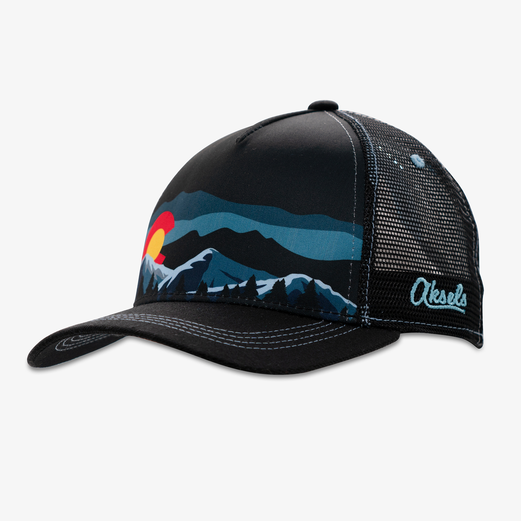 Adult Colorado Mountain Night Time Landscape Low Pro Snapback Hat ...