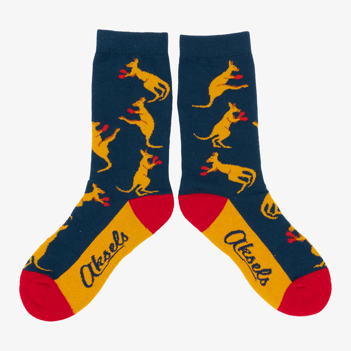 Big Kids Kangaroo Socks | Boys & Girls Cotton Crew Socks | Size 9-15 ...