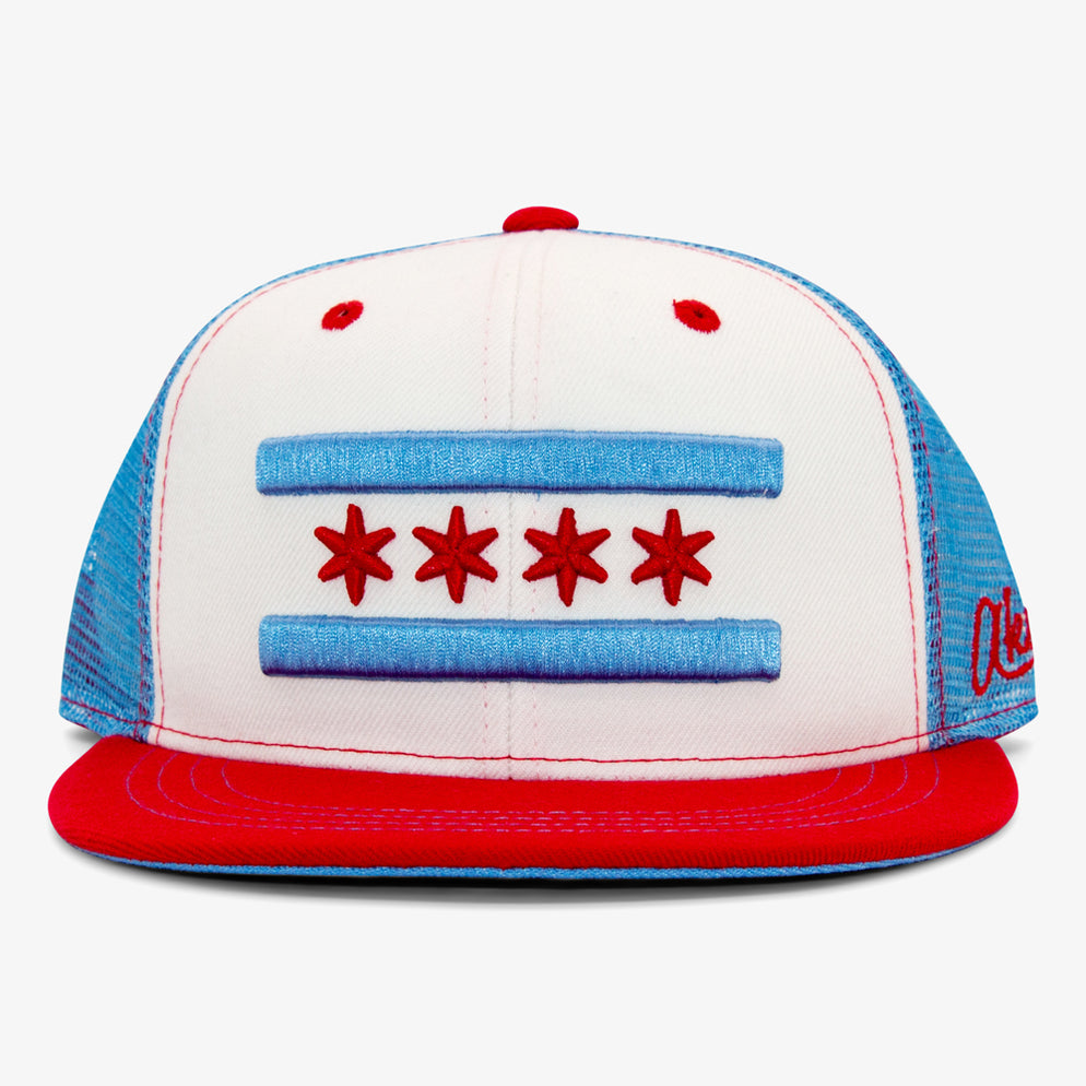 Chicago Flag Trucker Hat — Aksels