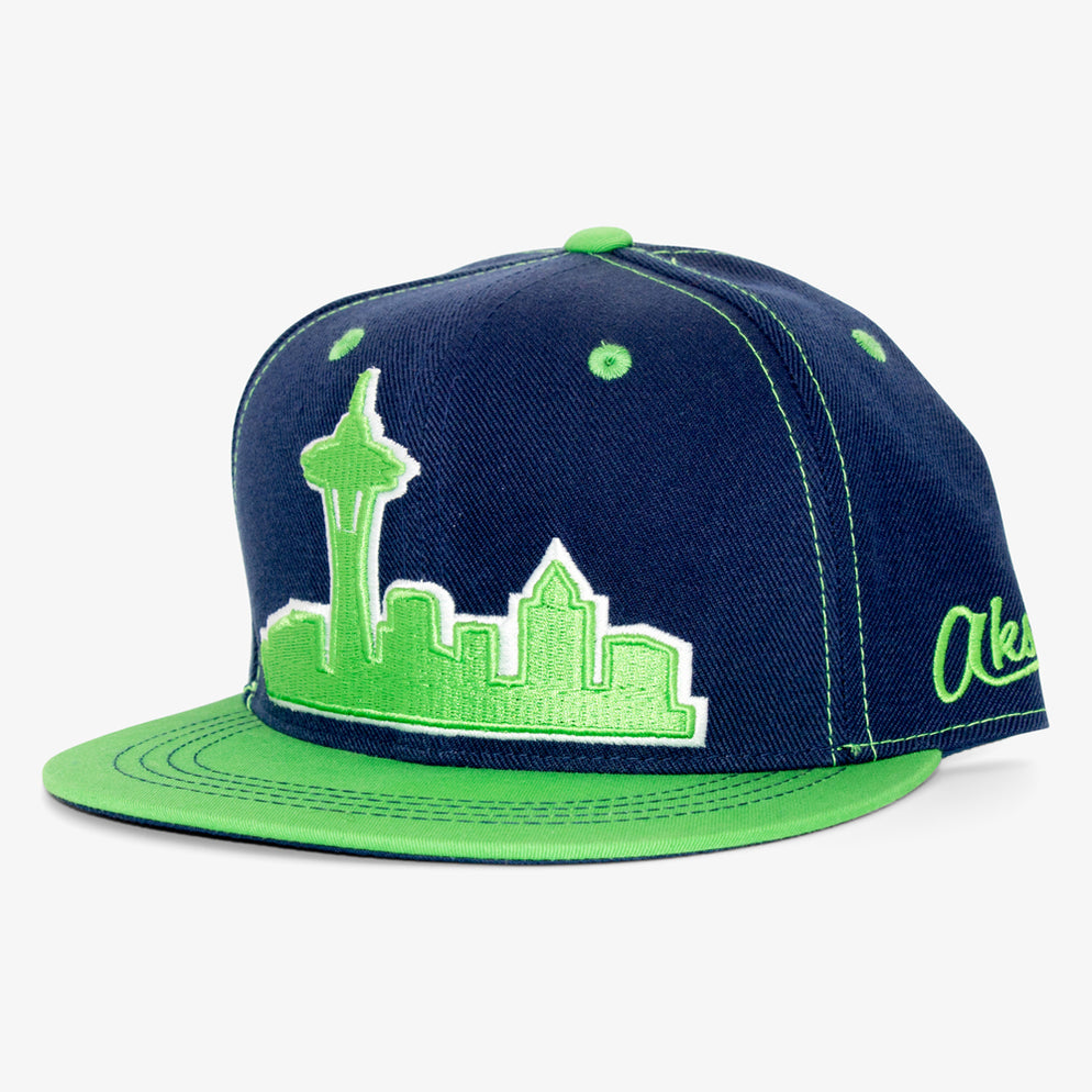 Seattle Skyline Snapback Hat — Aksels