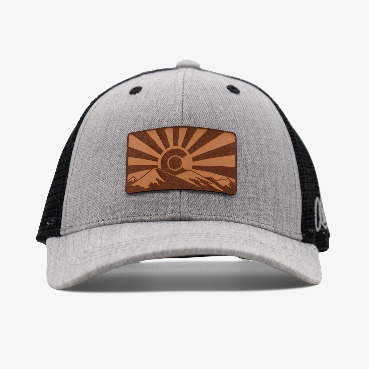 Adult Colorado Sunset Leather Patch Curved Low Pro Snapback Hat | Mens & Womens | Aksels.com