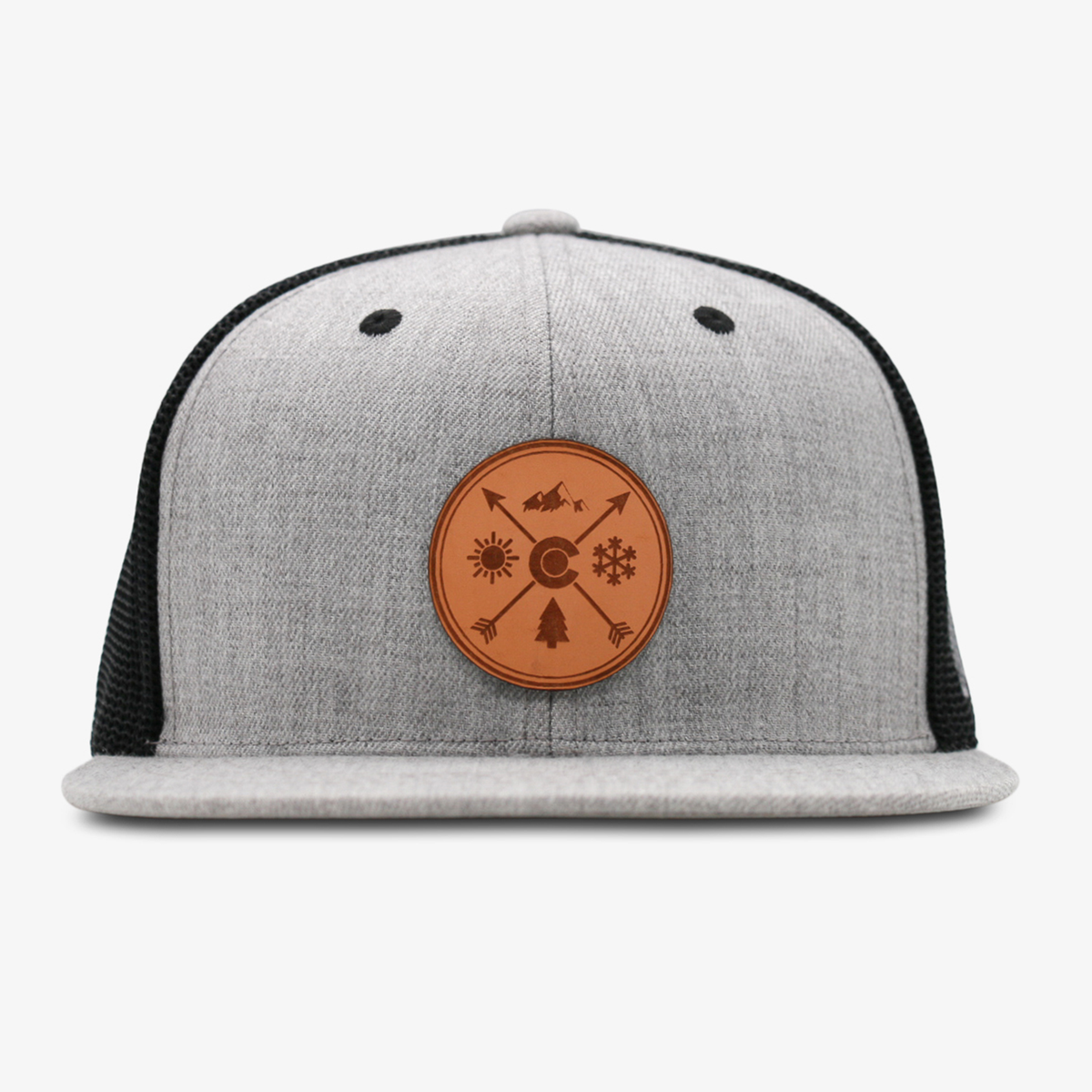 Adult Colorado Arrows Leather Patch Full Flex Flatbill Hat | Mens ...