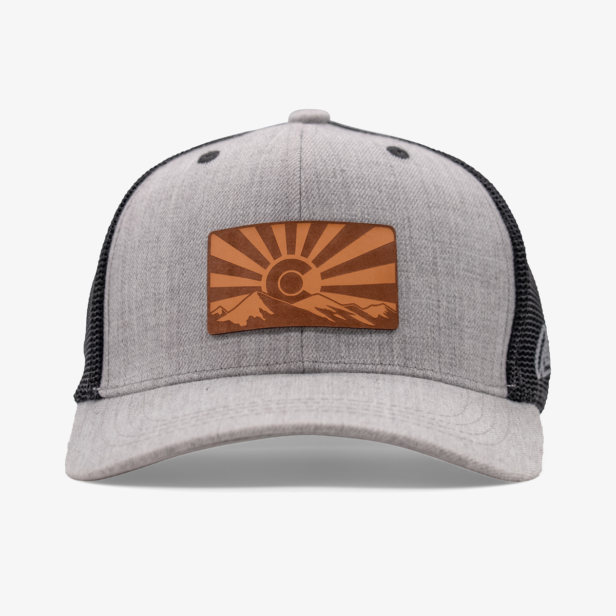 Adult Colorado Sunset Leather Patch Full Flex Curved Low Pro Hat | Mens ...