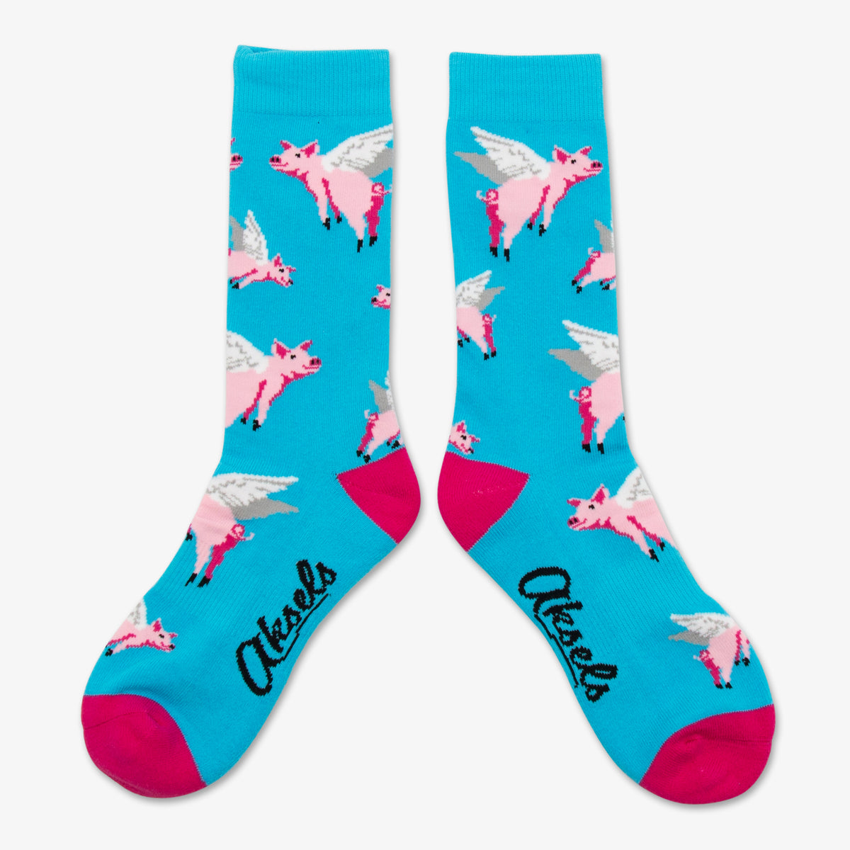 Adult Flying Pig Socks | Mens & Womens Crew Cotton Socks | Size 16 ...