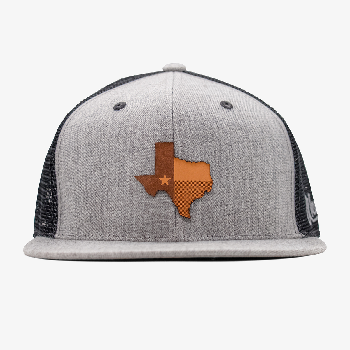 Adult Texas State Leather Patch Flatbill Snapback Hat | Mens & Womens ...