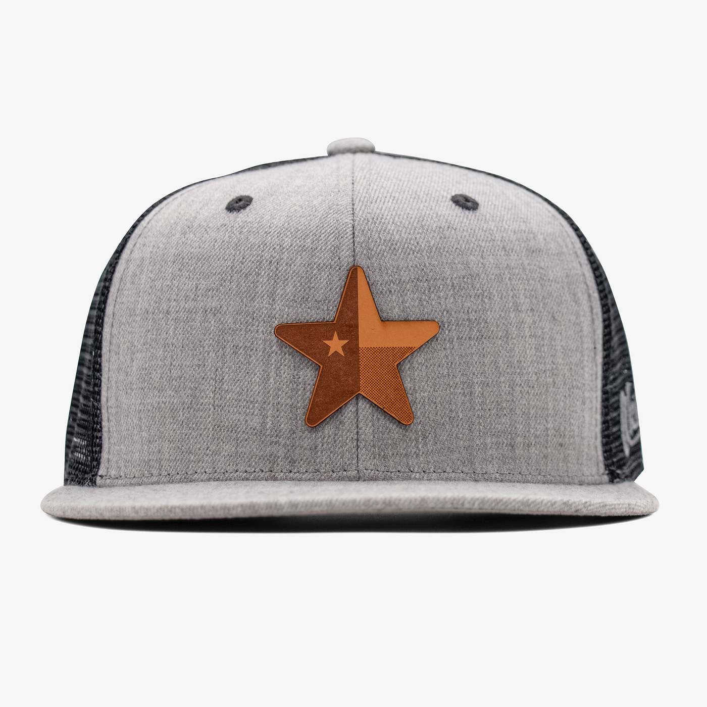 Adult Texas Star Leather Patch Flatbill Snapback Hat | Mens & Womens ...
